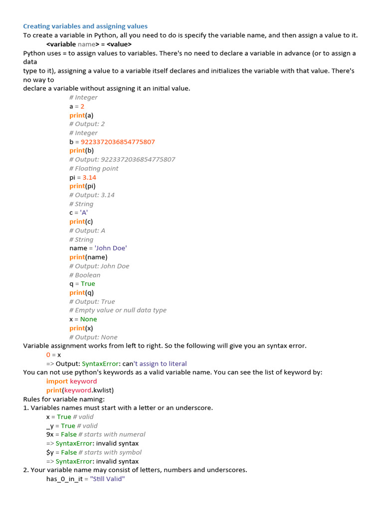 Python Programs | Download Free PDF | Data Type | Variable (Computer Science)