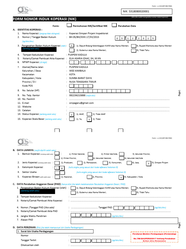 Profil Koperasi Simpan Pinjam NIK | PDF