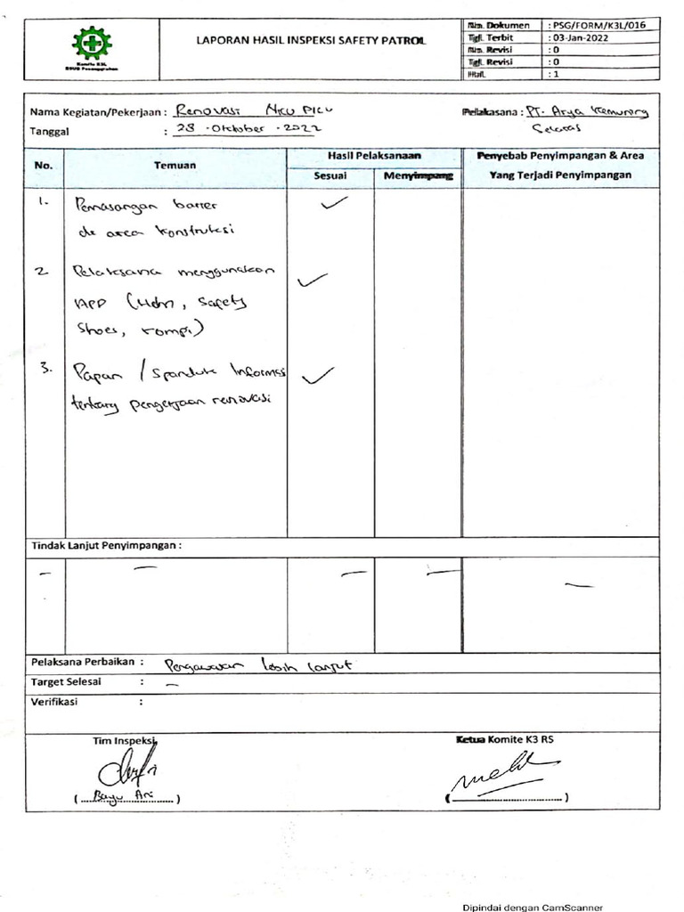 Checklist PCRA | PDF
