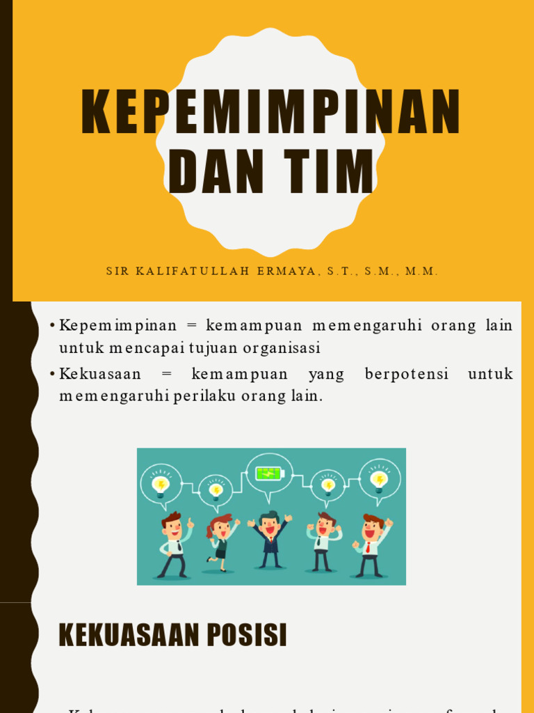 Pertemuan 09 Kepemimpinan & Tim | PDF