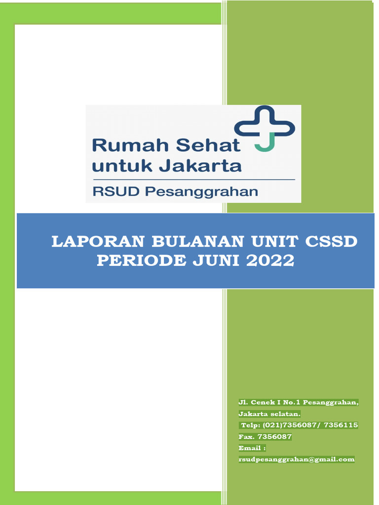 Laporan CSSD Juni 2022 | PDF