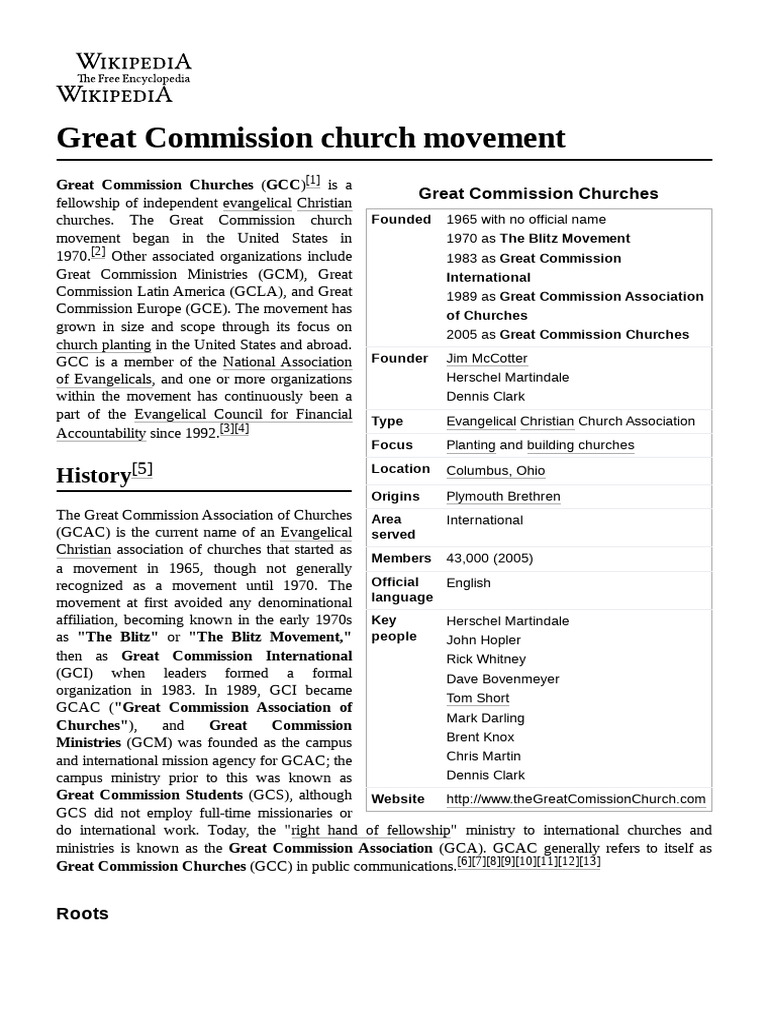 Great Commission Church Movement | PDF | Evangelicalism | Christian ...