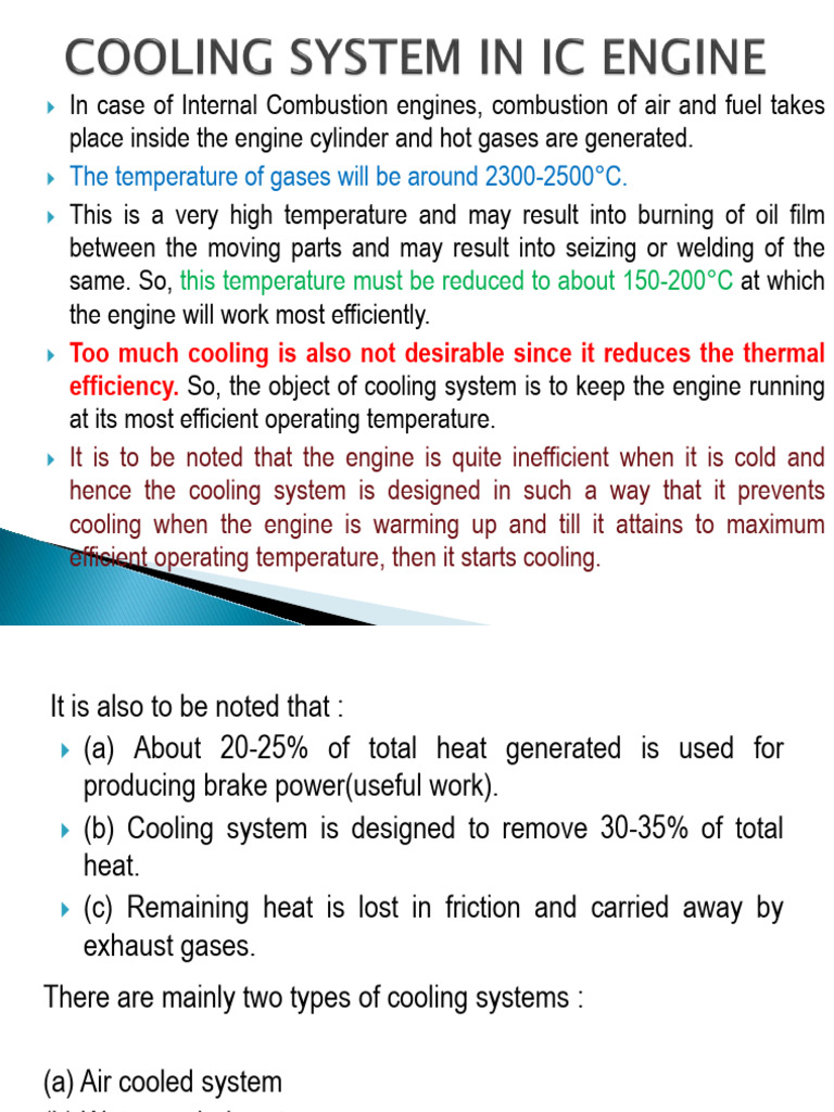 Cooling System in Ic Engine | Download Free PDF | Radiator | Pump