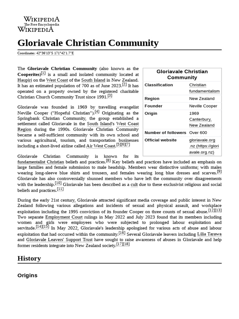 Gloriavale_Christian_Community | PDF