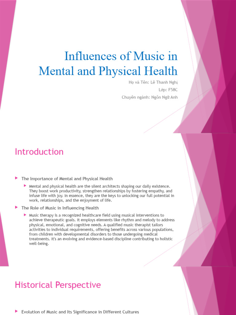 Influences of Music in Mental and Physical Health | PDF | Psychotherapy ...
