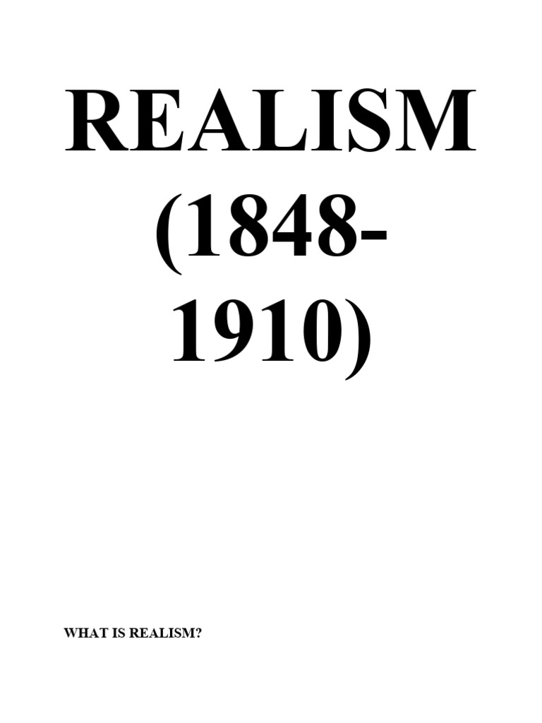 Realism Research Paper | PDF | Realism (Arts) | Édouard Manet