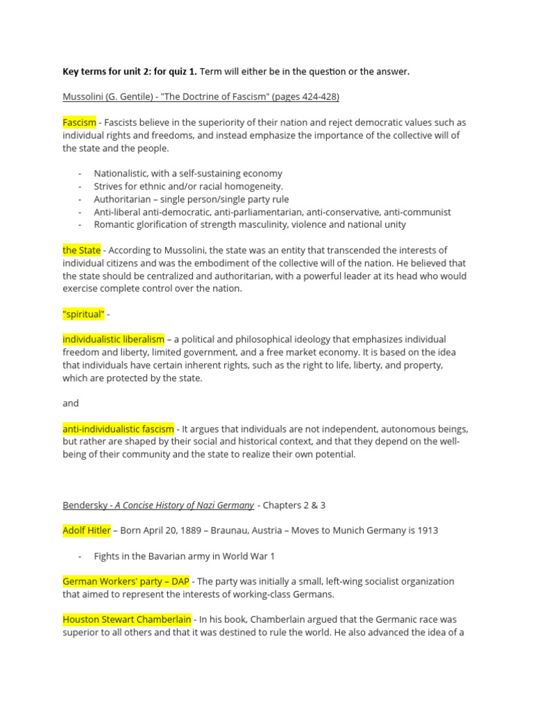 Hitler and Stalin Quiz and Exam Notes | PDF | Nazi Germany | The Holocaust