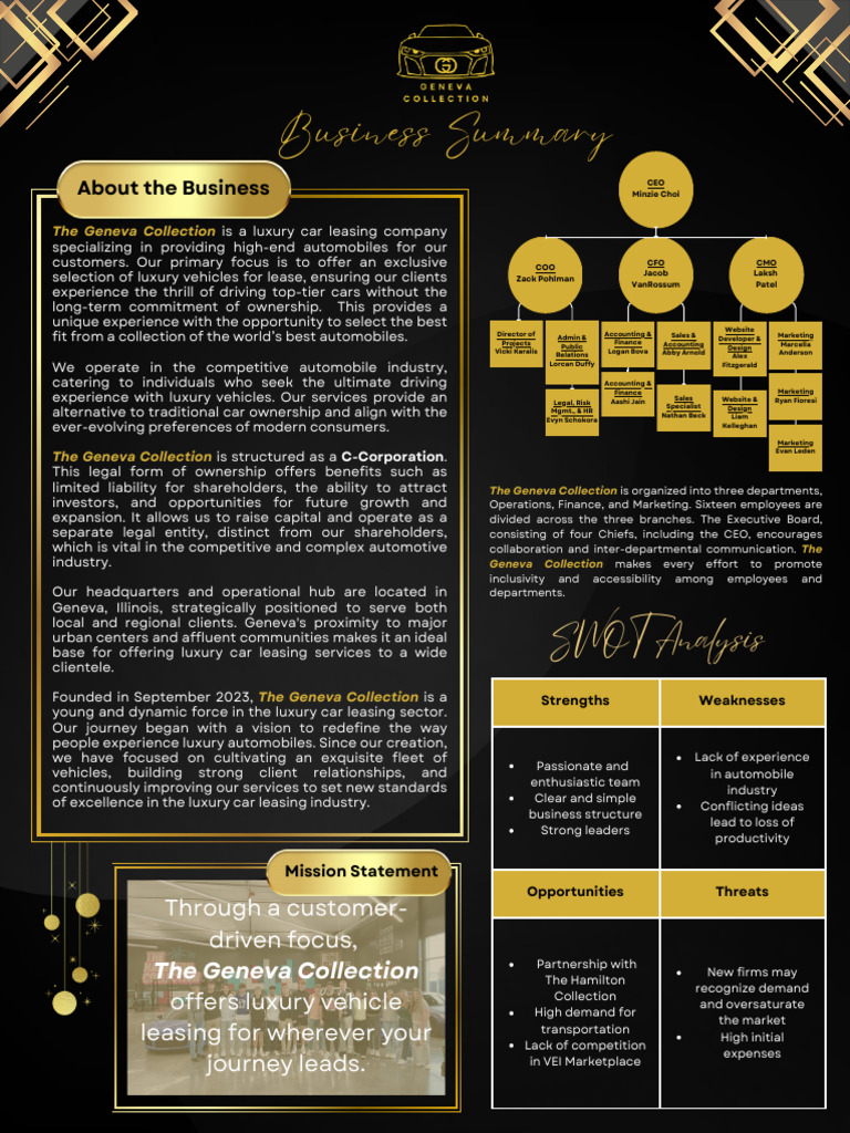 The Geneva Collection Executive Summary Final | PDF | Insurance ...