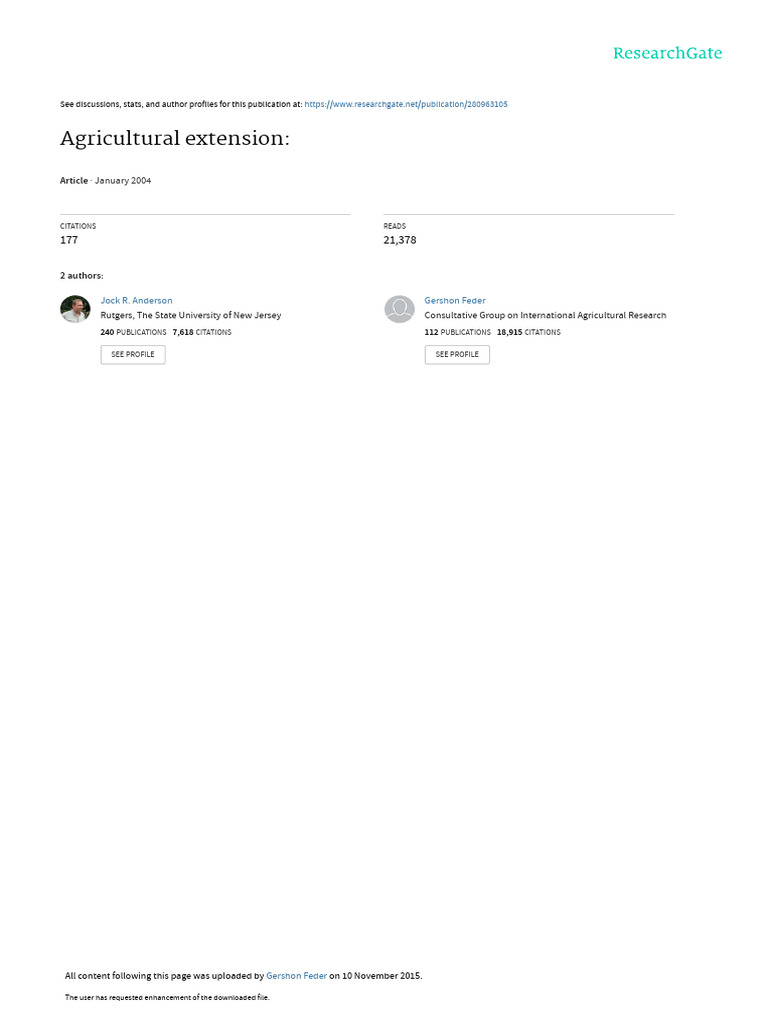 Ag Extension | Download Free PDF | Production Function | Accountability