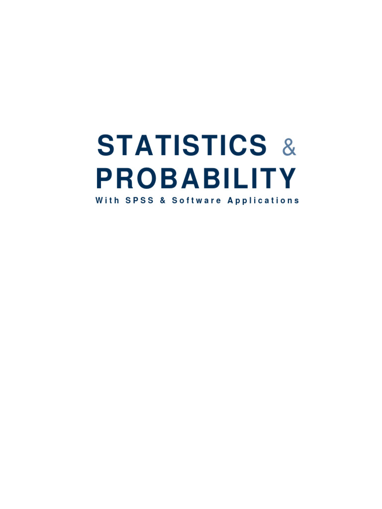 Rev. Statistics and Probability | PDF | Probability Distribution | Random Variable