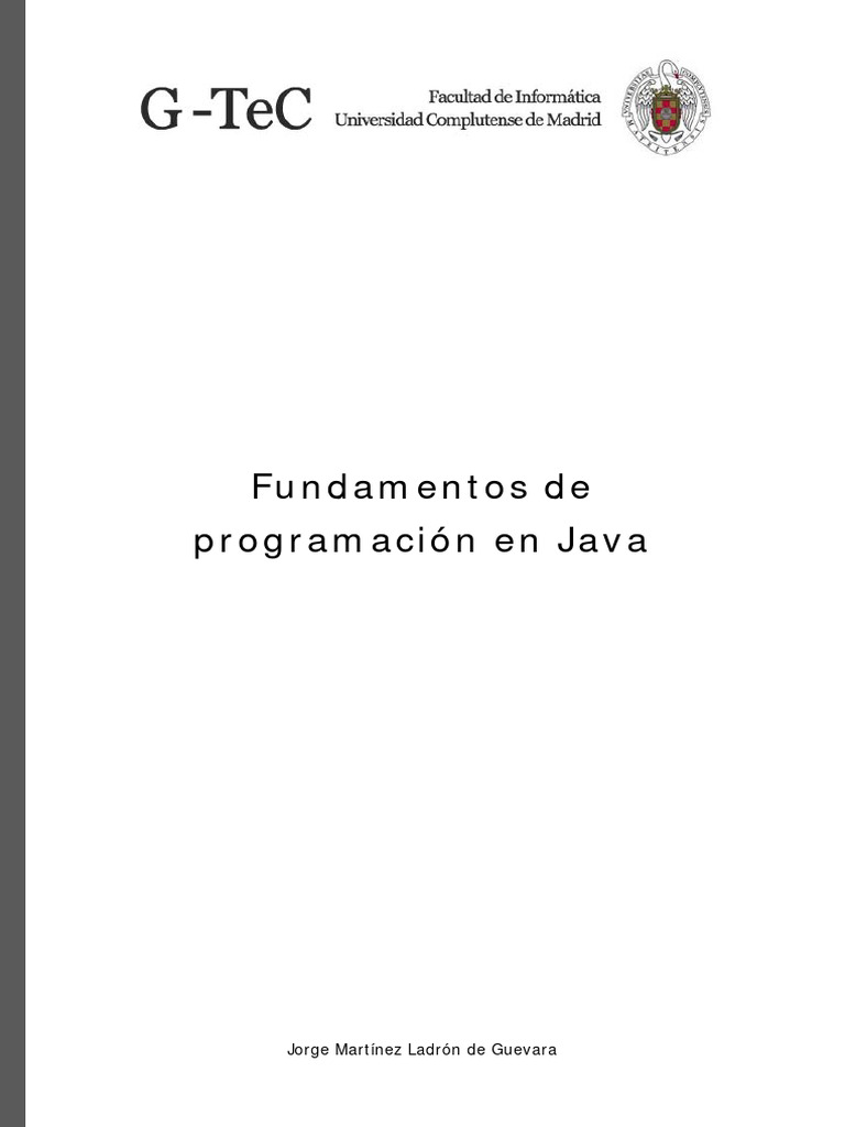 Fundamentos de Programcion en Java | PDF | Java (lenguaje de ...