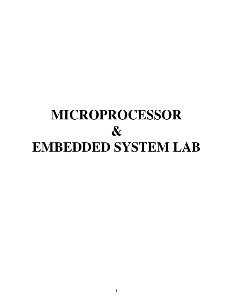 Microprocessor Lab Experiments | PDF | Input/Output | Central Processing Unit