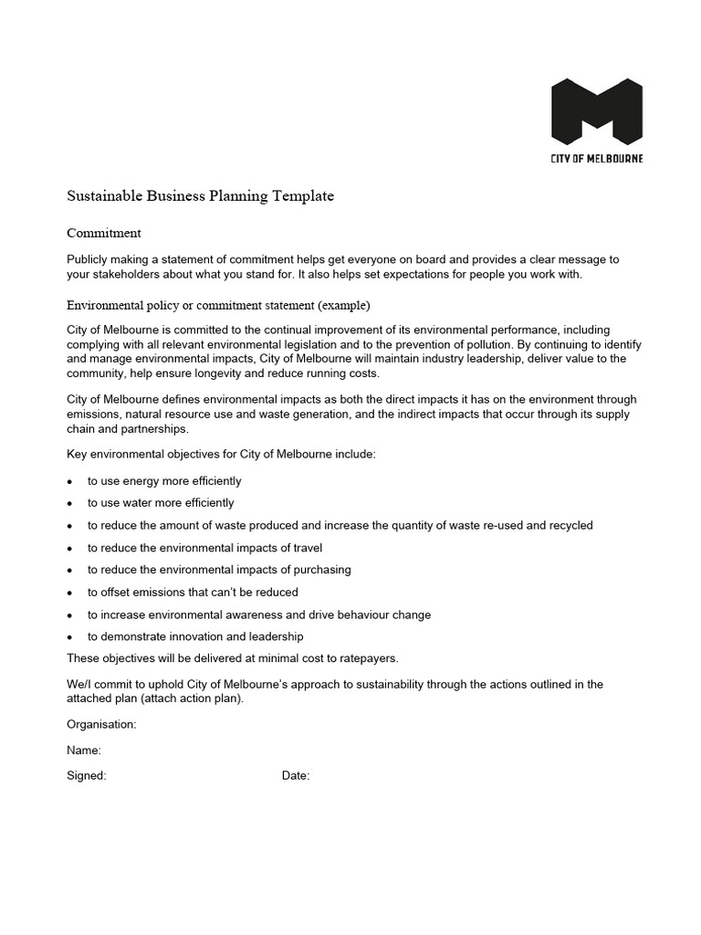 Sustainable Business Planning Guide | PDF | Recycling | Reuse