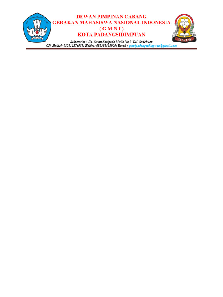 Kop Surat Osis Sma 4 | PDF