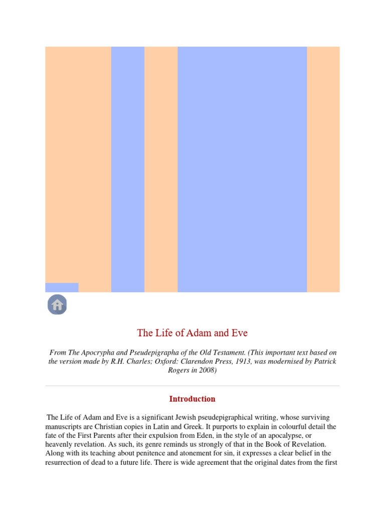Life of Adam and Eve: Apocryphal Text | PDF | Adam And Eve | Adam