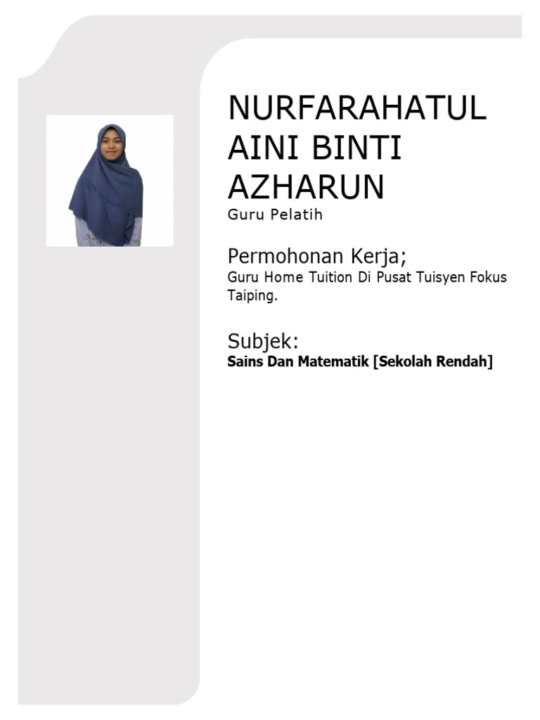 Resume Nurfarahatul Aini | PDF