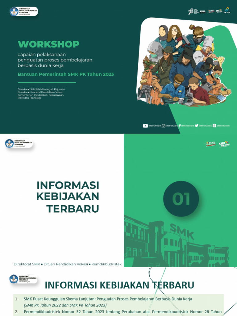 Materi Workshop Capaian Penguatan Proses Pembelajaran SMK PK Lanjutan 2023 | PDF | Bisnis | Seni