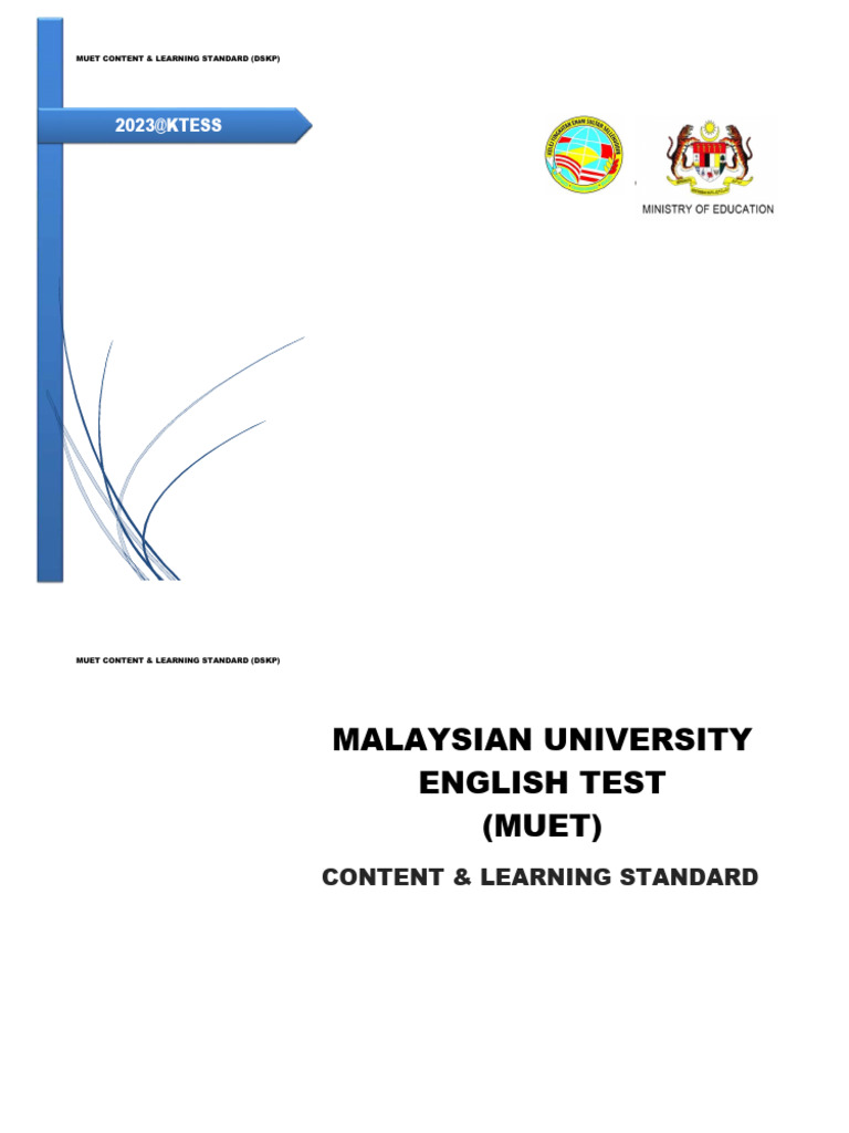 Muet Content and Learning Standard | PDF | Reading Comprehension | Experience