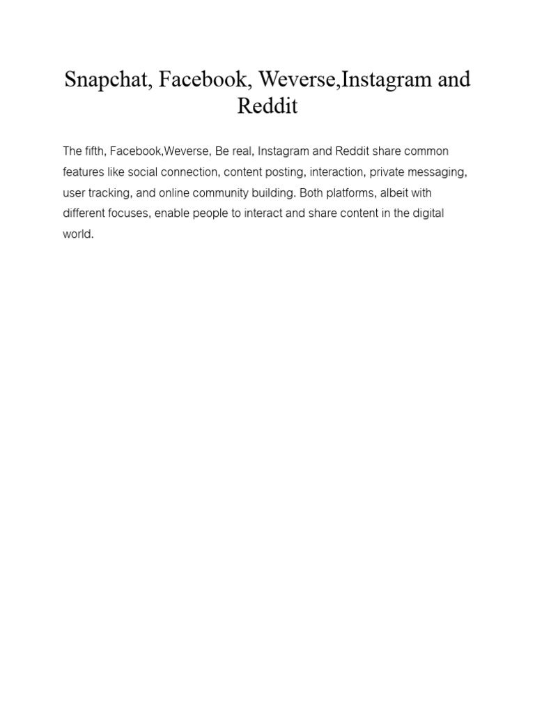 Document 2 | PDF | Snapchat | Facebook