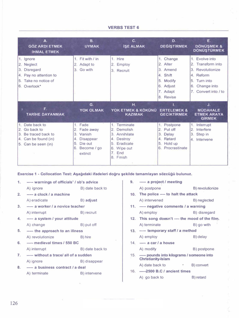 Essential Verbs 6 | PDF