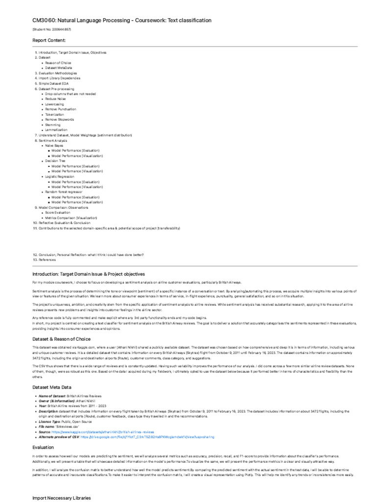 NLP Submission | PDF | Accuracy And Precision | Statistical Classification