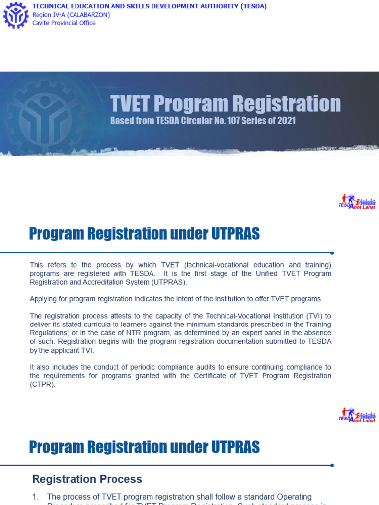 2023 TVET Program Registration in The New Normal | PDF | Educational ...