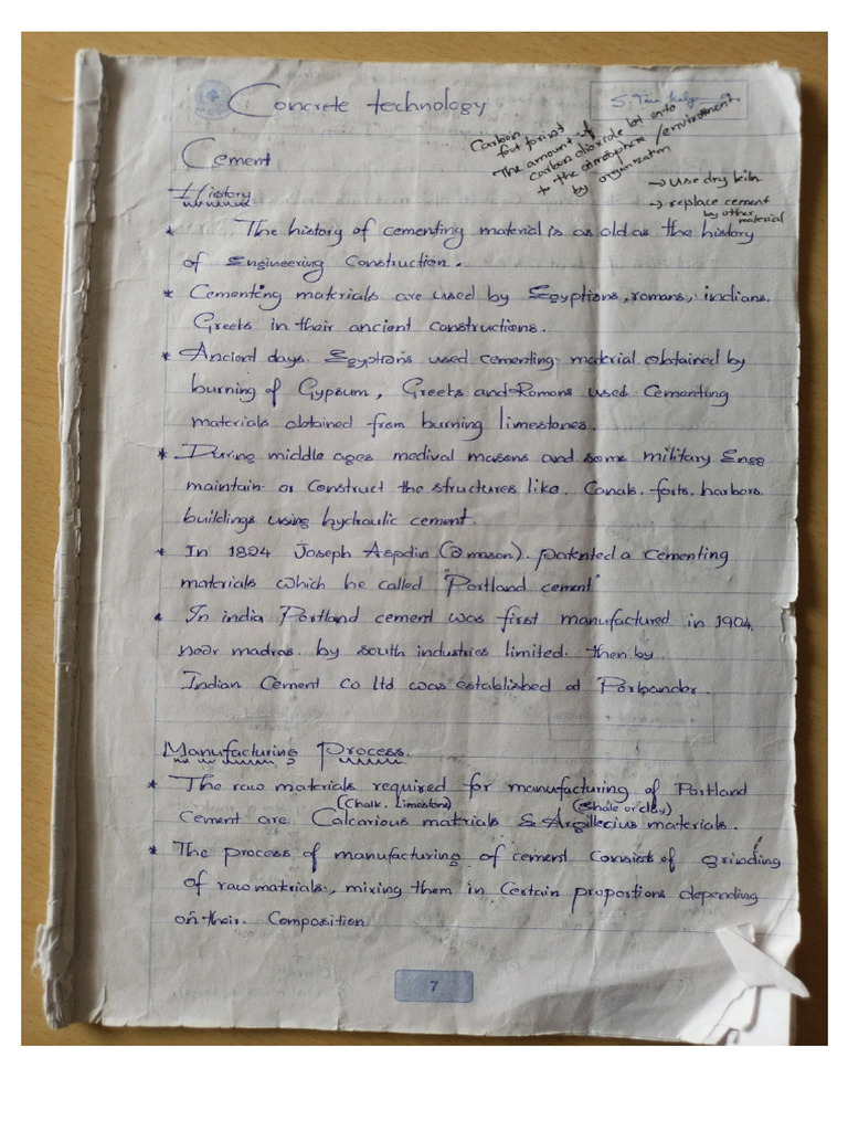 Concrete Technology Notes Module1 | PDF