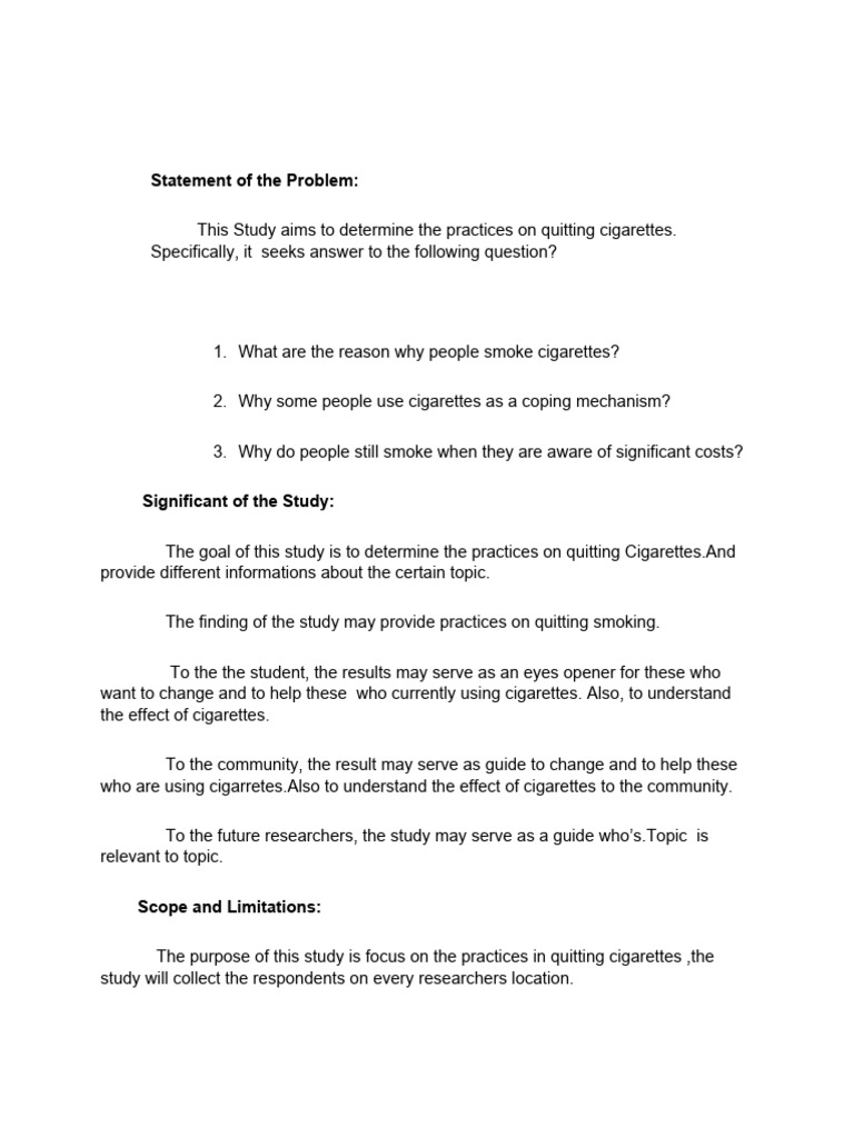 Scope And Limitation | Pdf