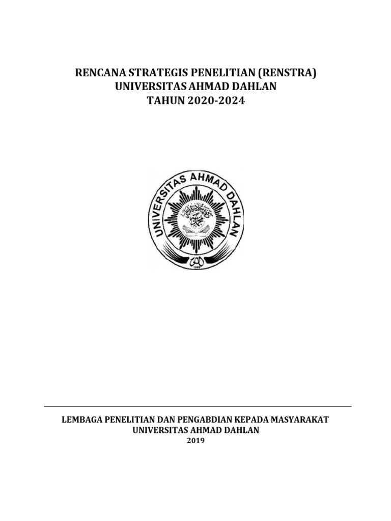 CONTOH RENSTRA-Buku-Renstra-Penelitian-Komplit | PDF