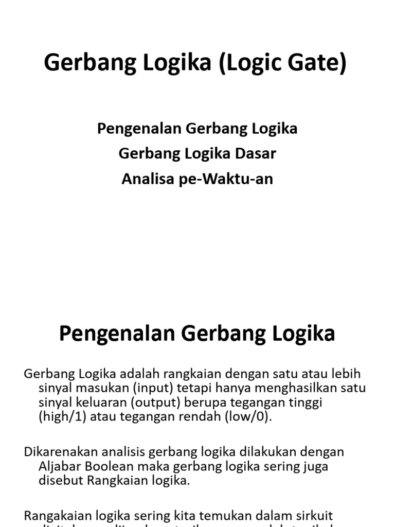 Diagram Gerbang Logika Dasar | PDF