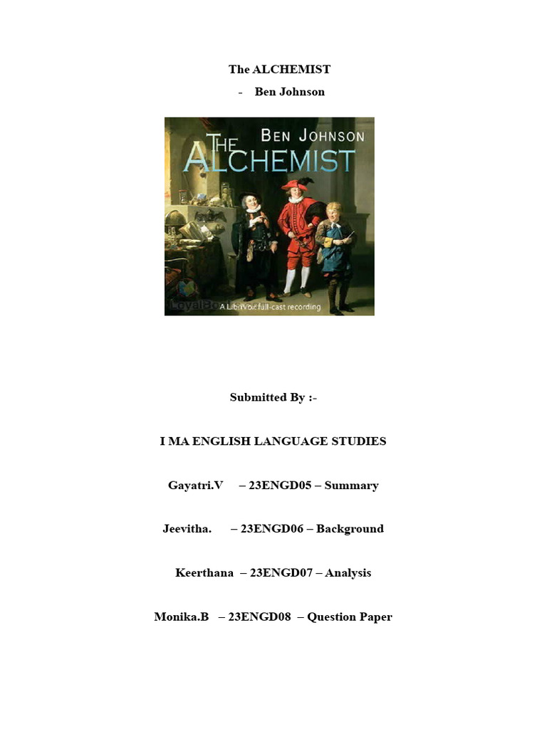 The Alchemist | PDF | Ben Jonson