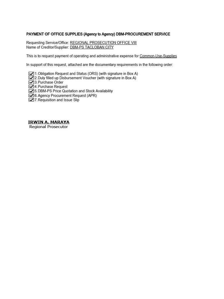 CHECKLIST DBM | PDF