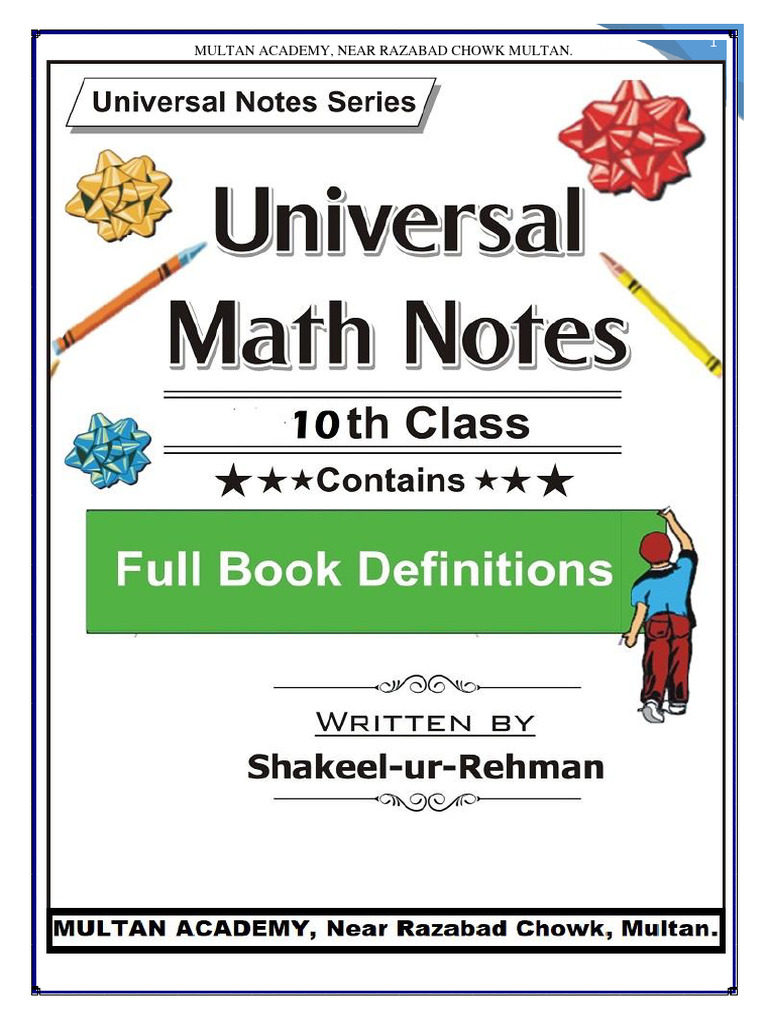 Math 10 U1 - U8 Definitions | PDF | Equations | Quadratic Equation
