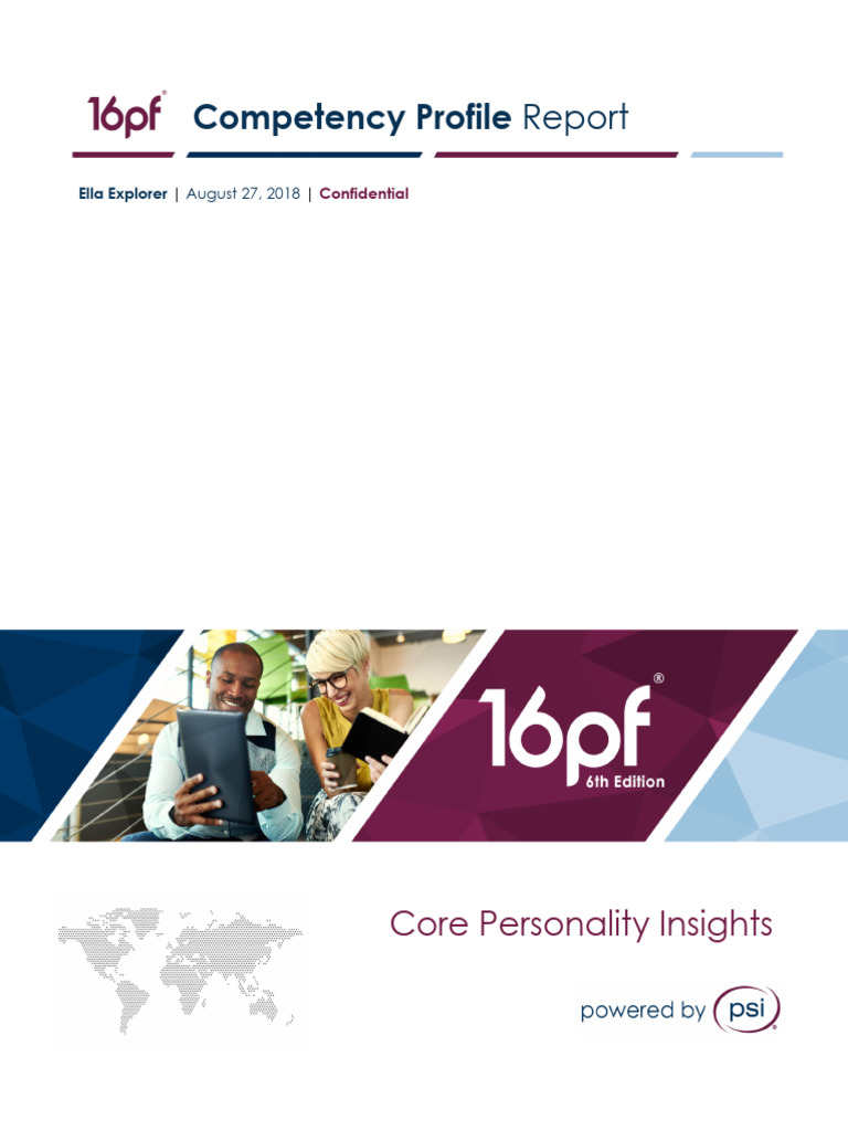 16pf 6th-Edition Competency-Profile-Report Ella SAMPLE | PDF ...