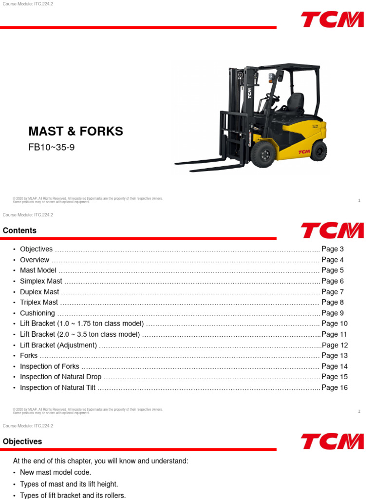 Forklift Mast & Forks Guide | PDF | Forklift | Mechanical Engineering