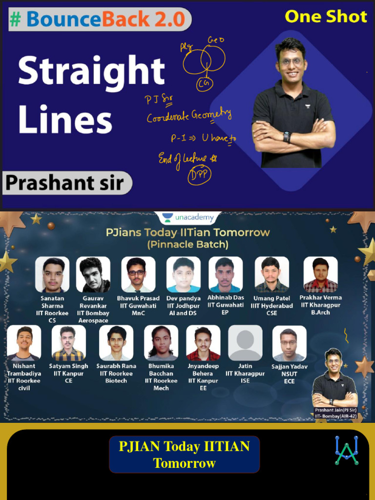 Straight Line Lecture - 1 | PDF | Triangle | Mathematics