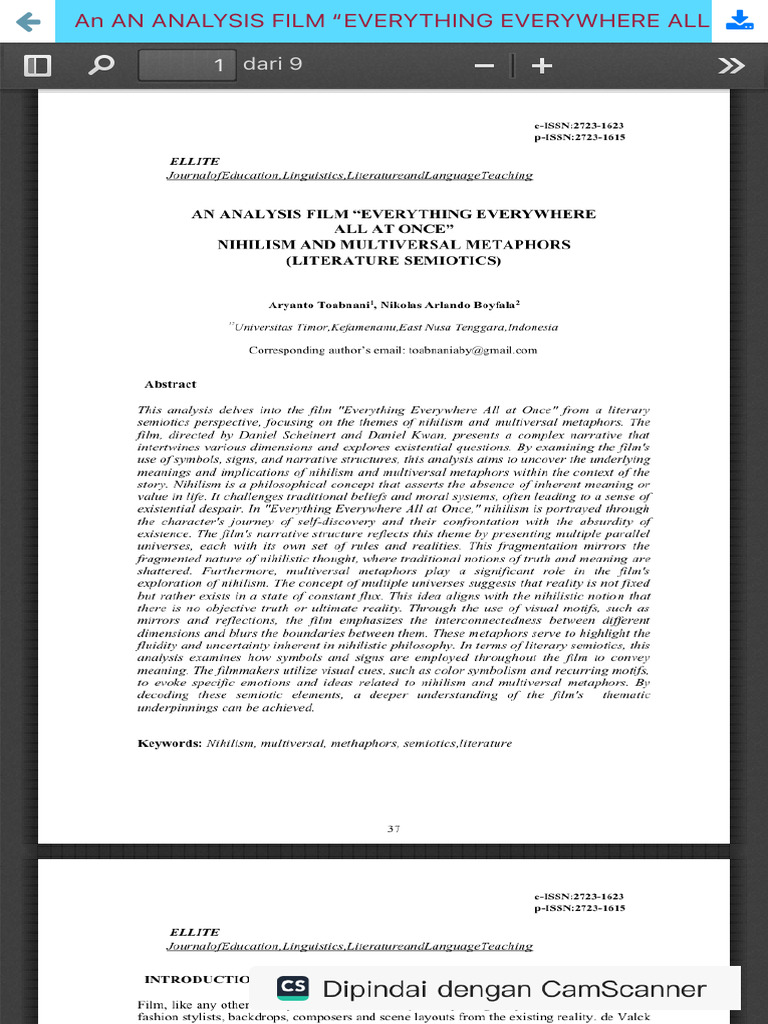 View of An An Analysis Film "Everything Everywhere All at Once" Nihilism and Multiversal ...