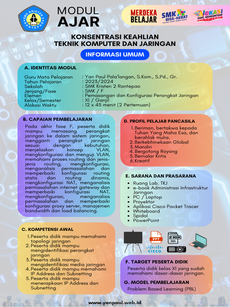 Modul Ajar TKJ Contoh 1 | PDF