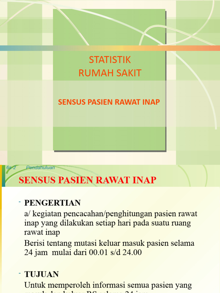 Sensus Pasien Rawat Inap | PDF