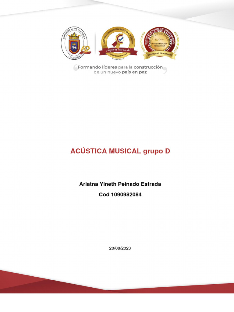 Acustica Musical | PDF | Sonido | Escala (música)