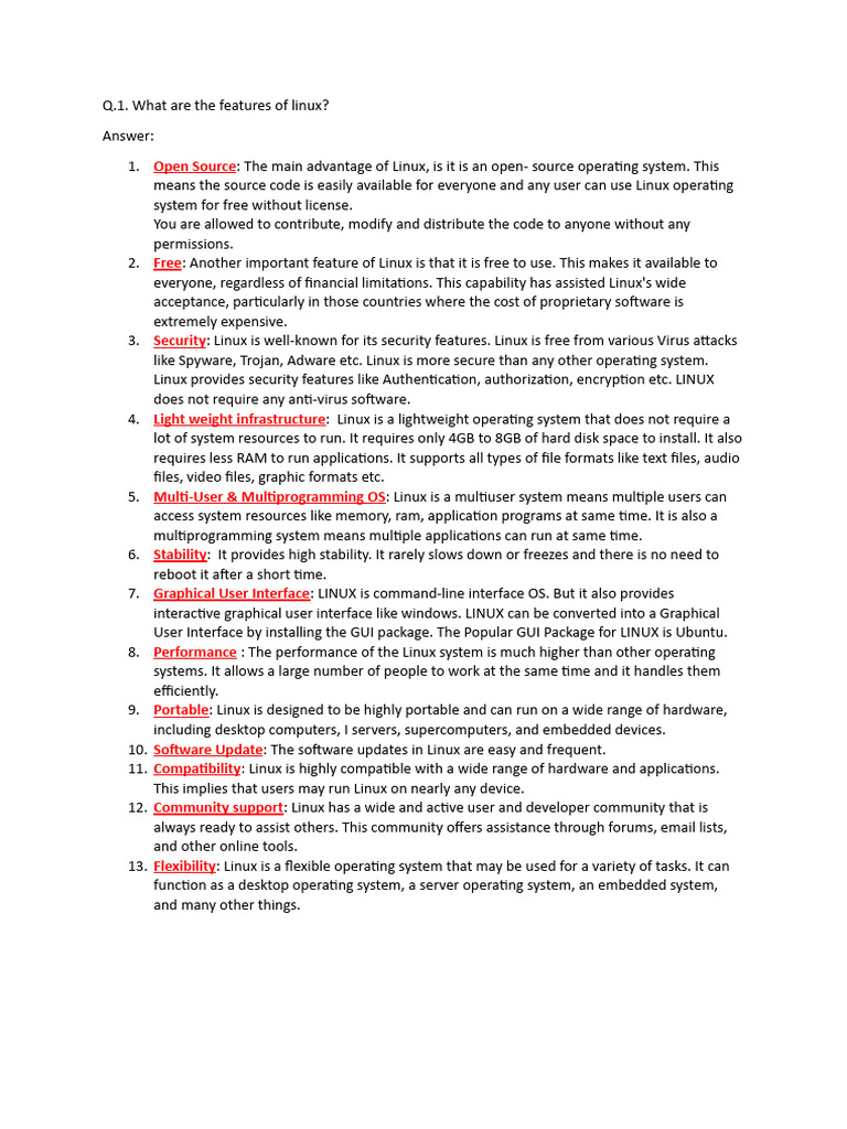 Linux Pdf Operating System Linux