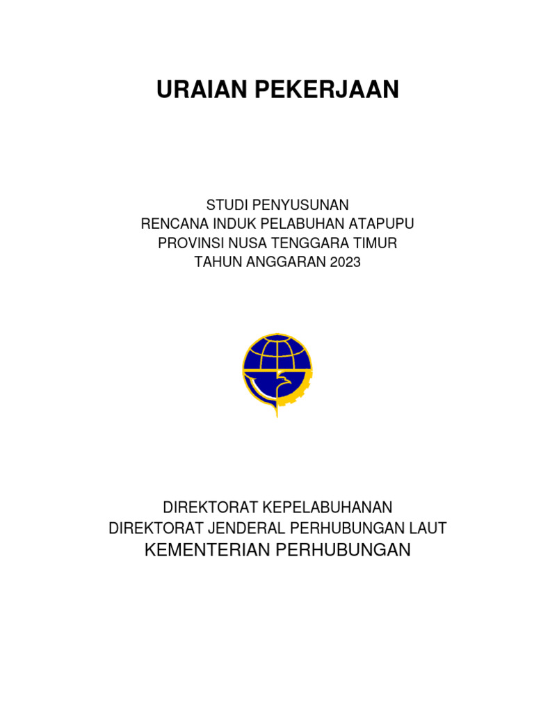 Rencana Induk Pelabuhan Atapupu 2023 | PDF