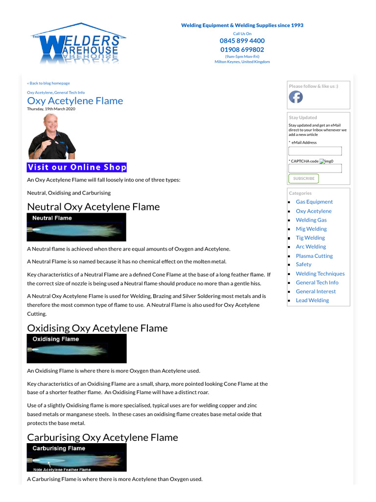 Oxy Acetylene Flame - A Simple Guide To The Different Types | PDF ...