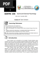 Sports Psych - Carron's Model | PDF | Leadership | Group Cohesiveness