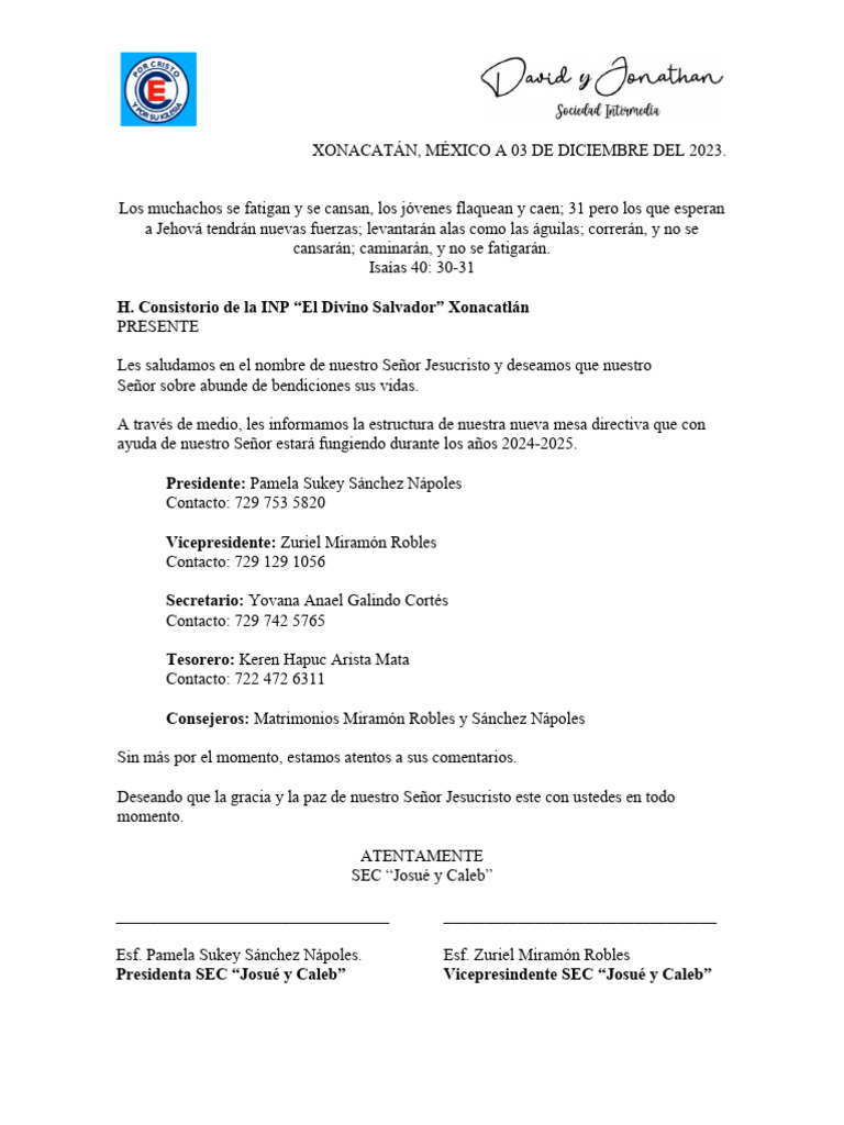 Carta 3 Dic.2024 2025 | PDF