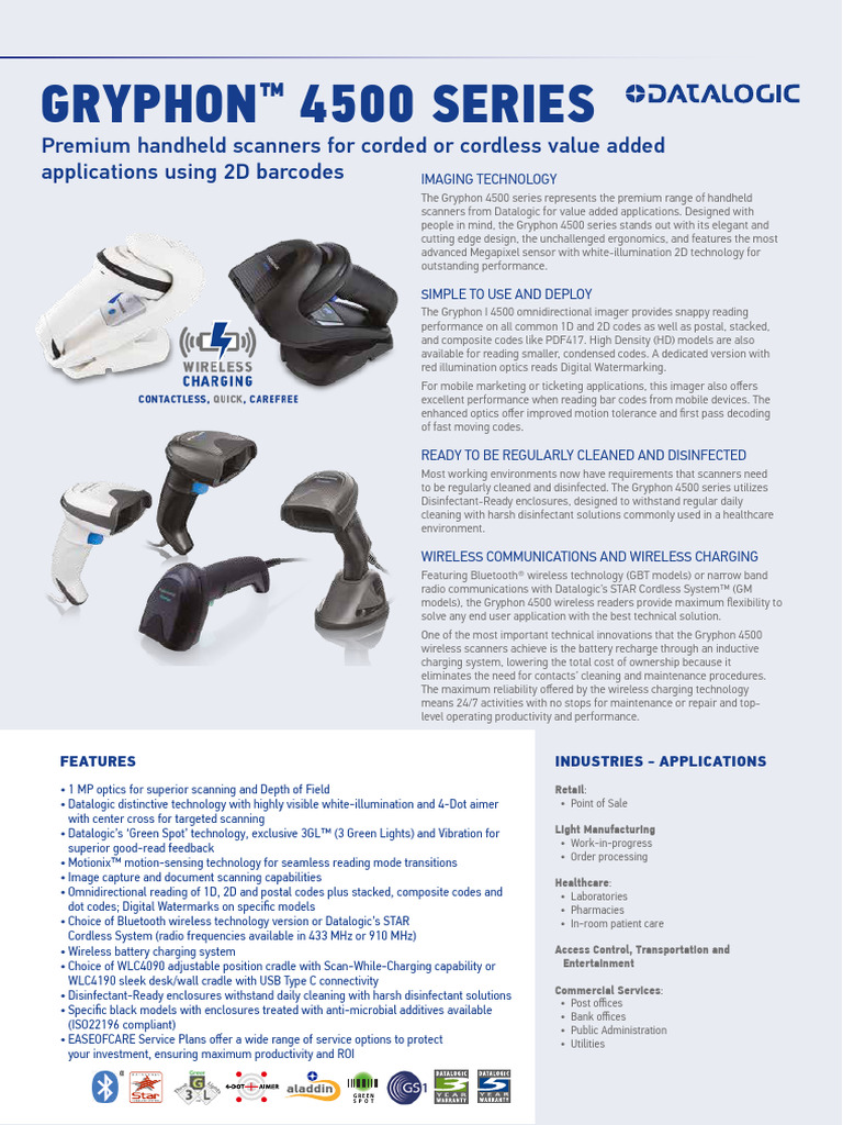 Gryphon 4500 Series English | PDF | Bluetooth | Image Scanner
