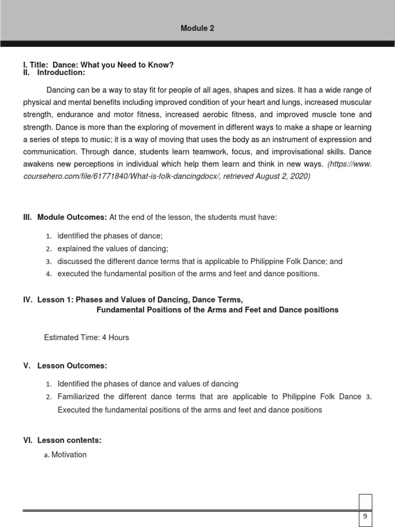 Unit-2-PE3 | PDF | Dances | Rhythm