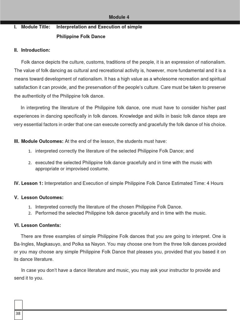 Unit 4 PE3 | PDF | Dances | Performing Arts