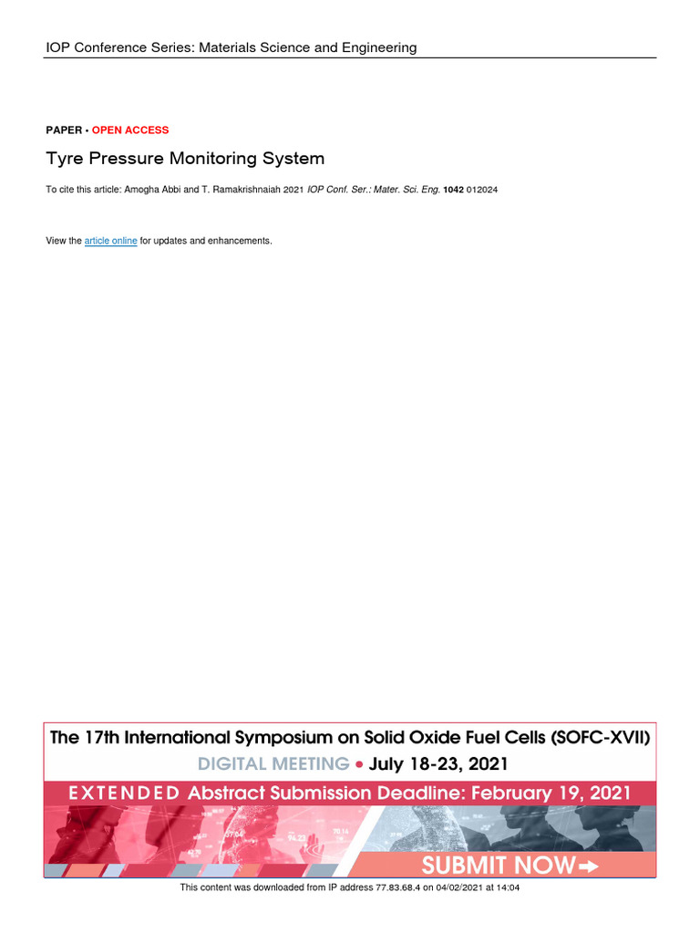 Enhanced Tyre Pressure Monitoring System | PDF | Transmitter ...