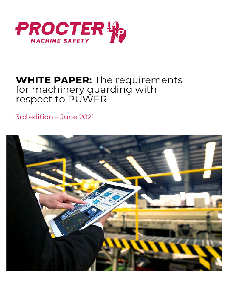 PUWER Machinery Guarding Requirements | PDF | Risk | Risk Assessment
